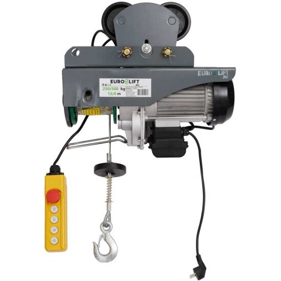 Euro-lift Лебедка электрическая передвижная KX 500 г/п 250/500 кг, в/п 12/6 м
