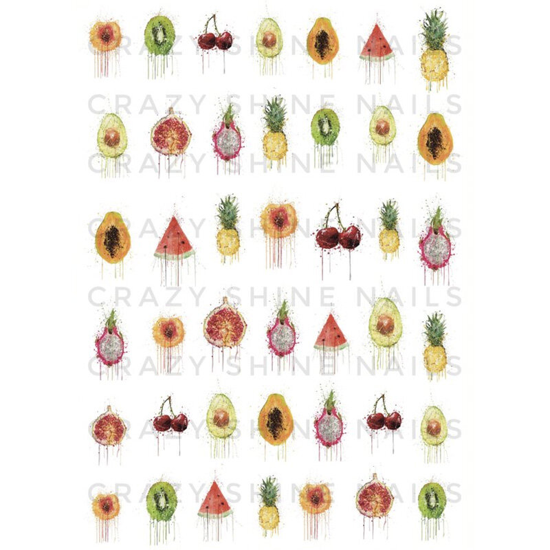 Слайдер-дизайн Crazy Shine Nails mini №1009 Фрукты