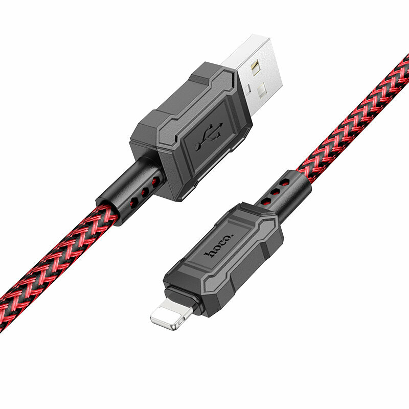 USB дата кабель Lightning, HOCO, X94, 1M, красный