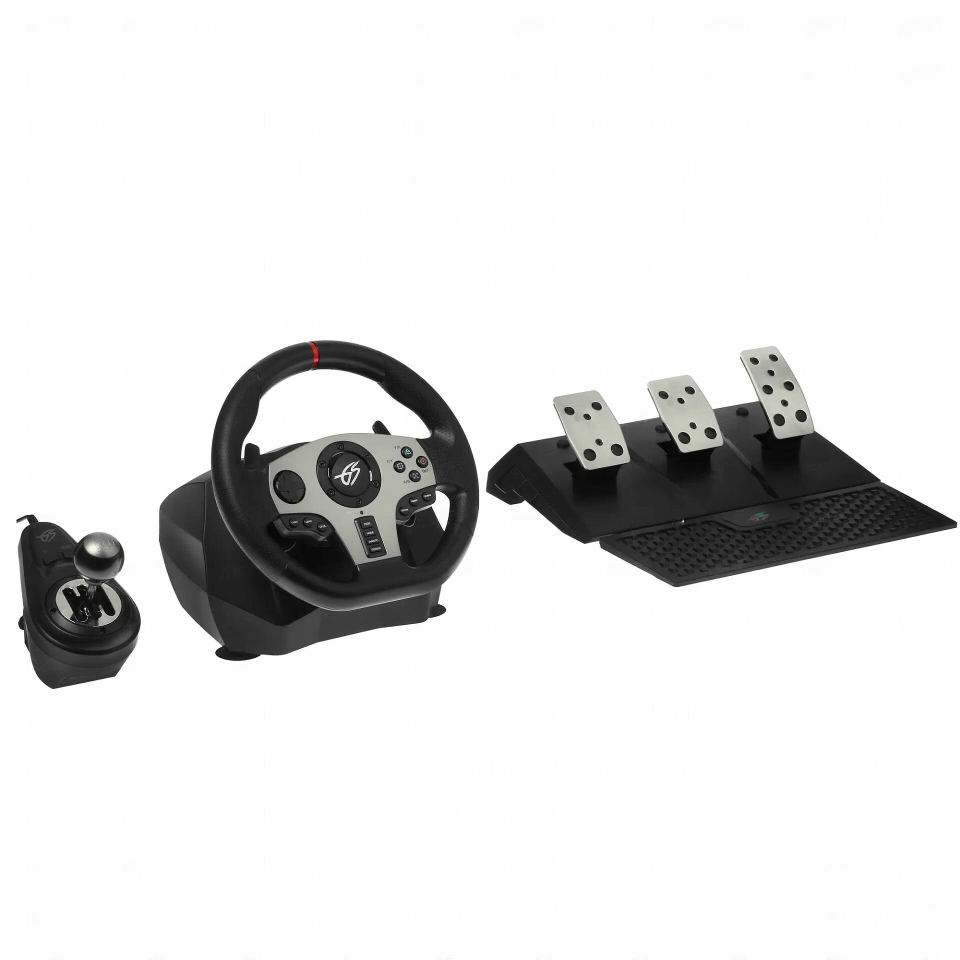 Игровой руль черный, для PC / PS4 / Xbox, проводной, виброотдача, обратная связь, 1 шт.