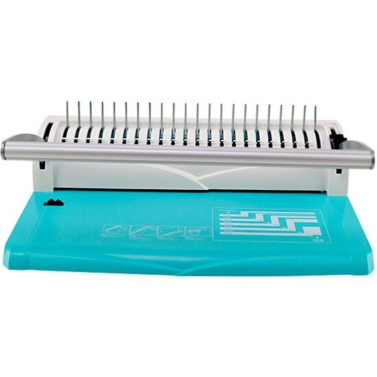 Переплетчик Гелеос БП-13+ бирюзово-белый на пластиковую пружину