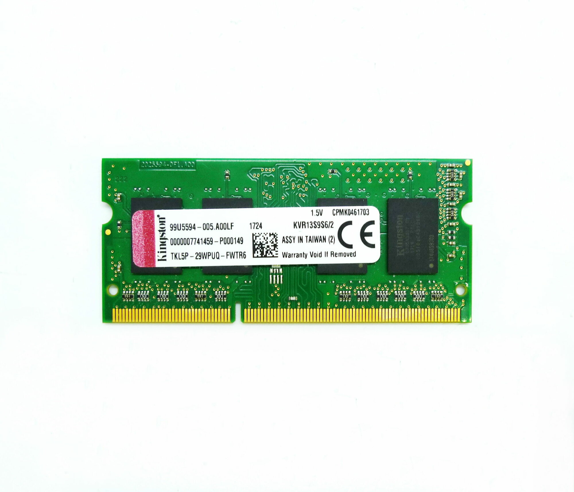 Оперативная память Kingston 2GB KVR13S9S6/2 99U5594-005.A00LF (б/у)