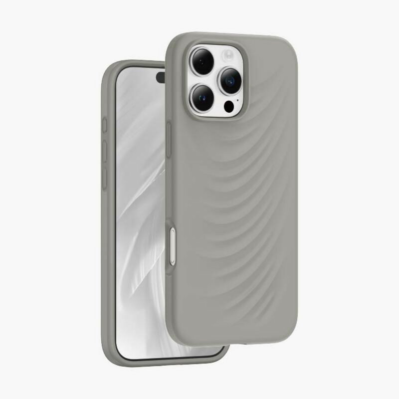 Чехол KEEPHONE Benassi Titanium, для iPhone 16 Pro Max, с MagSafe, матовый, Ударопрочный, Серый