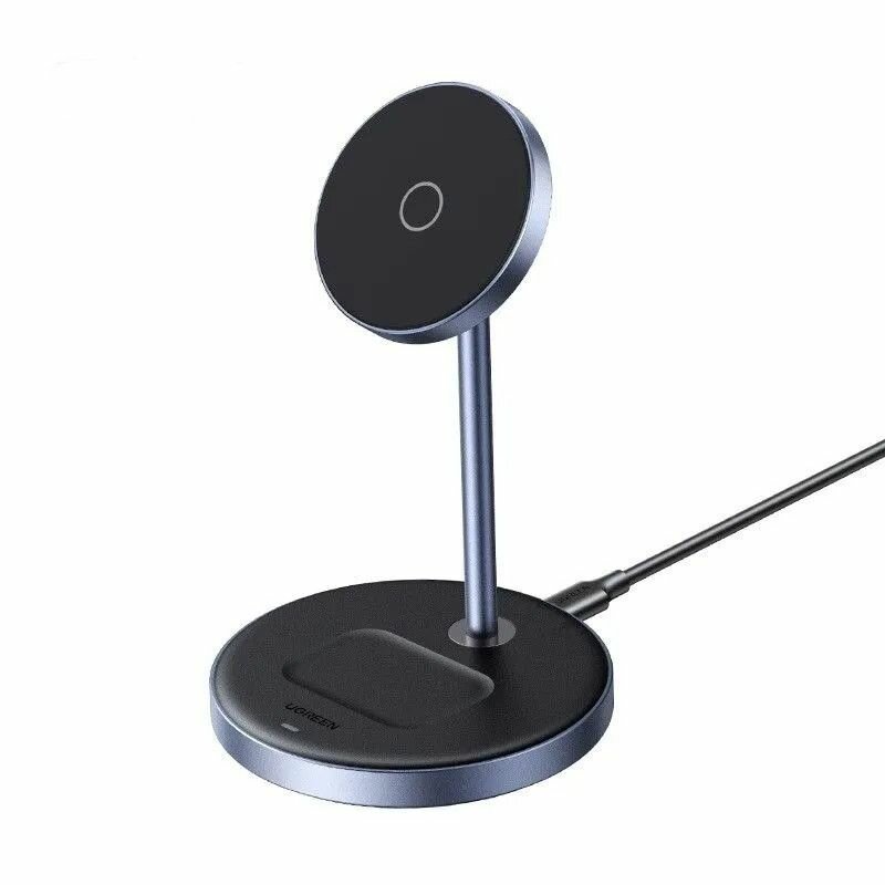 UGREEN CD317 Беспроводная магнитная зарядная станция 2-в-1 для iPhone серии 12-15