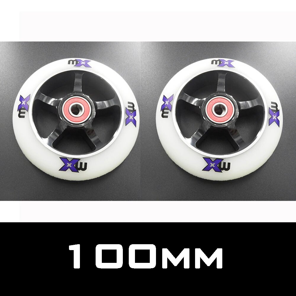 Роликовые колеса MGP 100/110 мм 84A/88A Фиолетовый, 100MM white MX