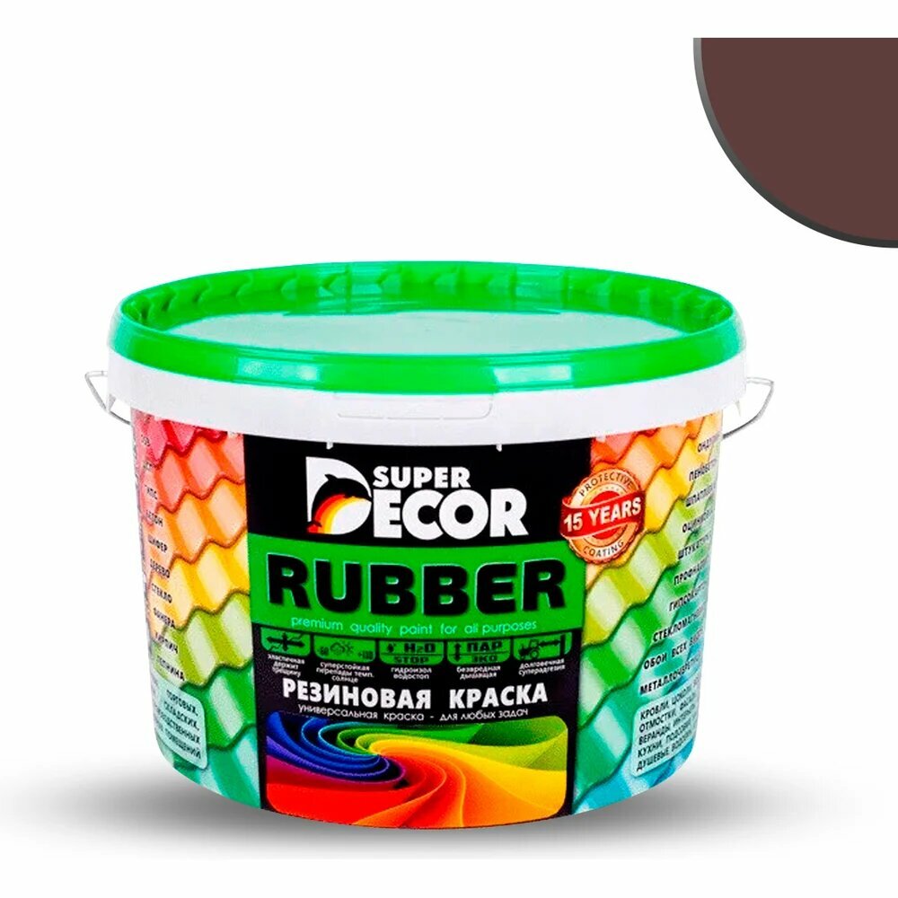 Резиновая краска SUPER DECOR №06 Арабика, 3 кг 4630024700530