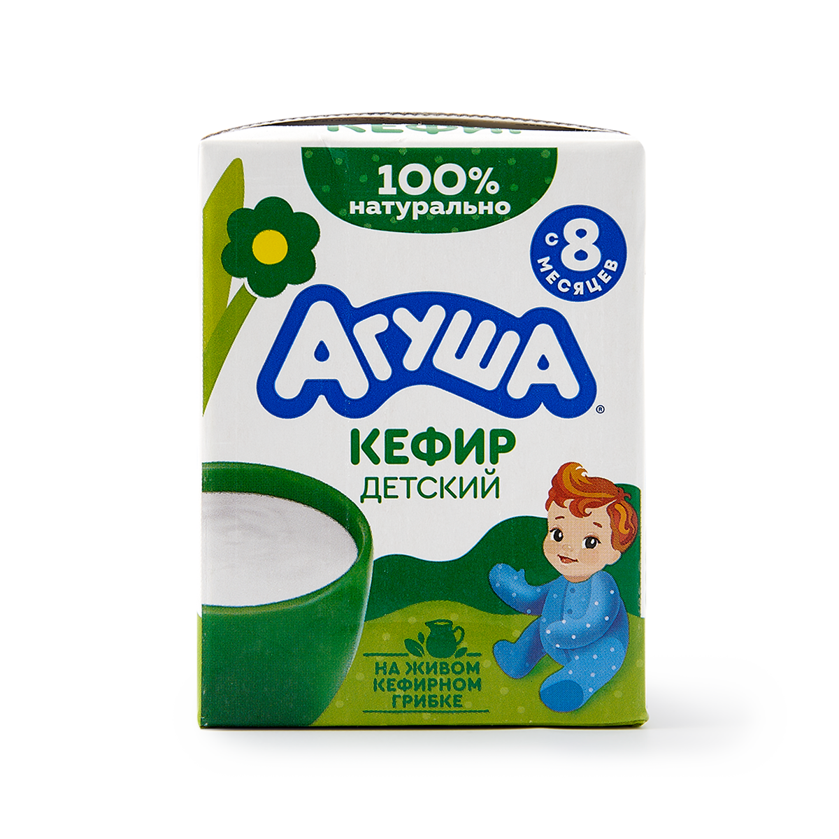 Кефир детский «Агуша» для детей с 8 месяцев, жирность 3,2%, 200 мл