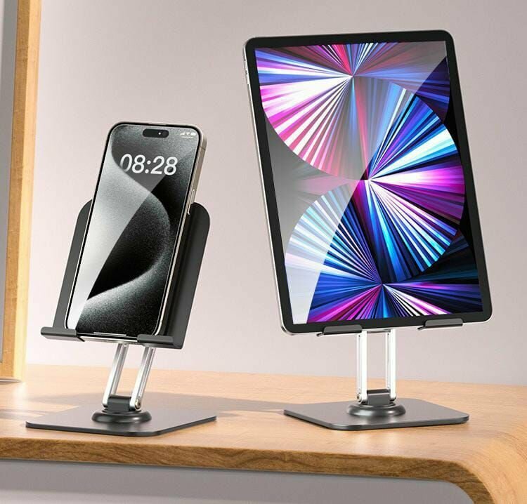 Настольная металлическая подставка для планшета с вращением 360 градусов.
