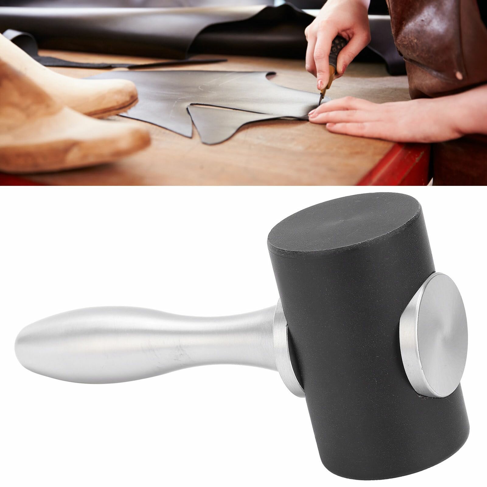 Т-Образный Молоток Для Резьбы По Коже, Нейлоновый Молоток для Рукоделия, Ручной Инструмент с Алюминиевой Ручкой