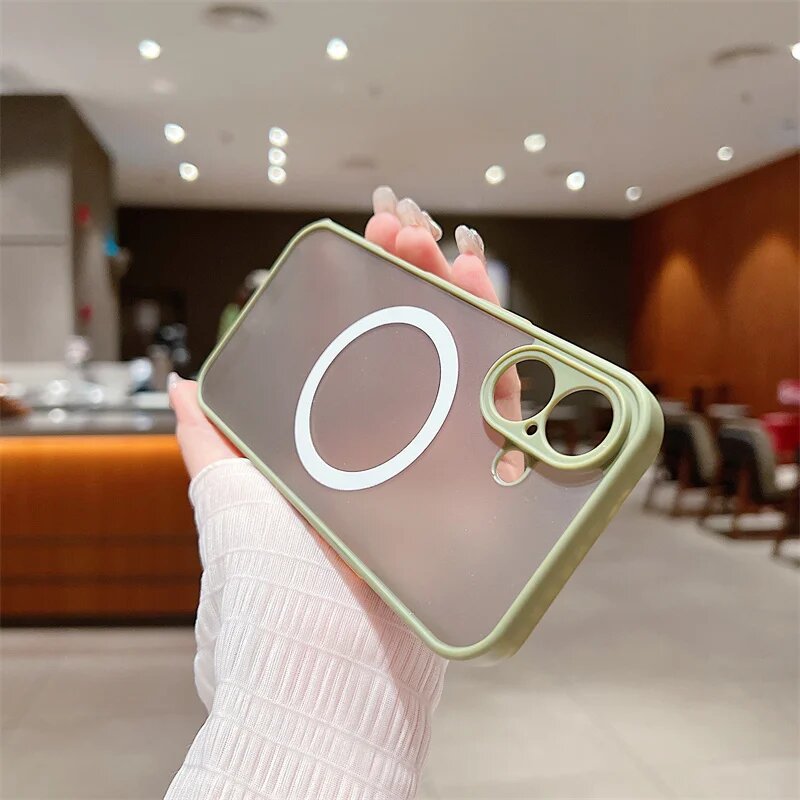 Чехол для iPhone 13 Army Green, матовый, Magsafe