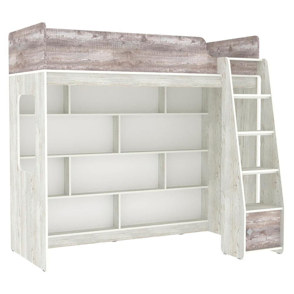 Кровать чердак Л-C601.1 75x175 Винтерберг Бетон