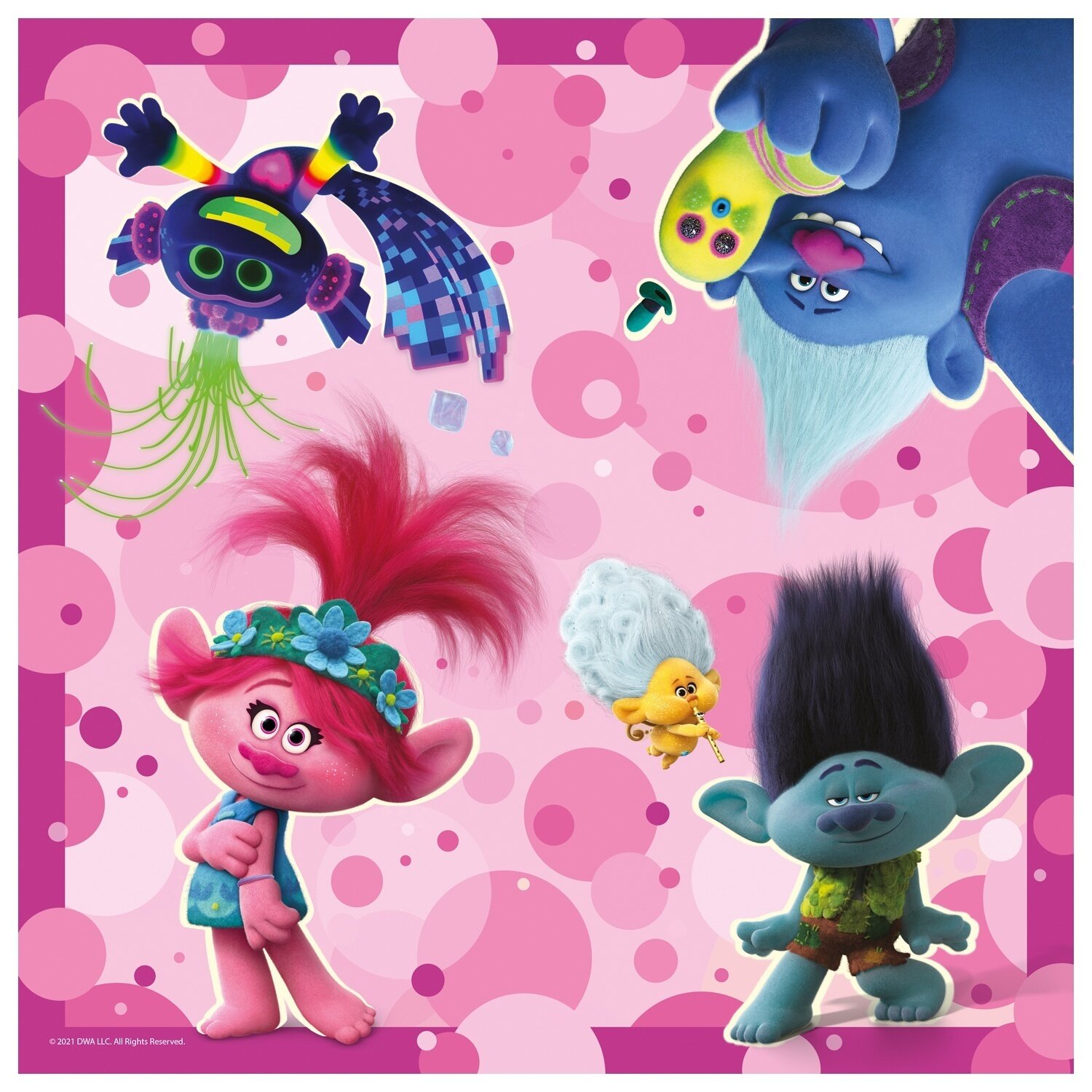 Салфетки бумажные ND Play Trolls, трехслойные-3 33х33 см, 20 шт (290259)