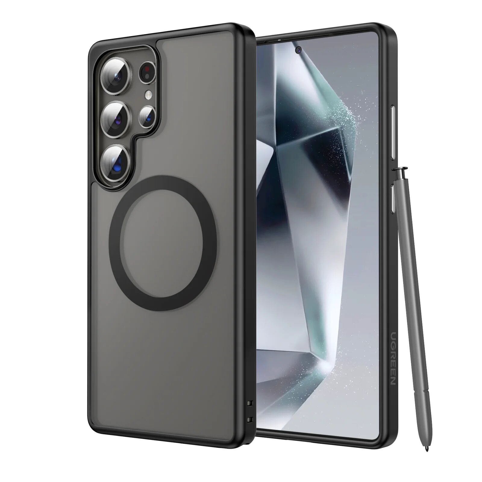 UGREEN для Samsung Galaxy S25 Ultra Магнитный чехол прозрачный/черный S25 Ultra Macsafe Cover 2025 1 Case, Black