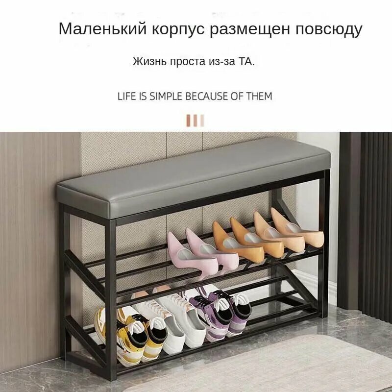 Обувница, Текстиль, 60х20х48 см Двухэтажный креативный подставка для обуви в спальне отеля — фото 1