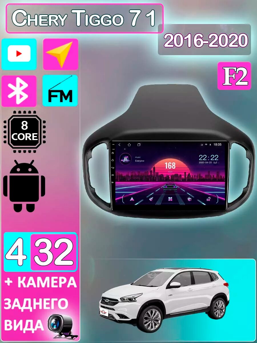 Магнитола TS18 Chery Tiggo 7 1 2016-2020 4/32Gb, Bluetooth, FM/AM, GPS