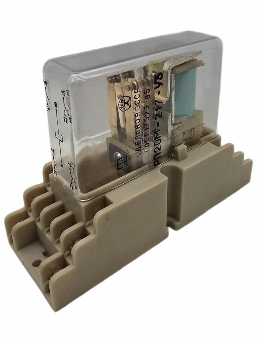 РП20М-217-У3, Реле промежуточное низкочастотное, 4р+0з+0п, 220В, 50Гц, IP30