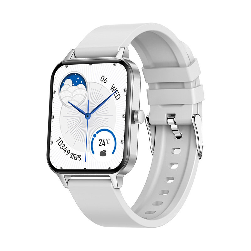 Смарт-часы Meike MX8, Bluetooth, NFC, музыка, погода, сон, пара, серебристые