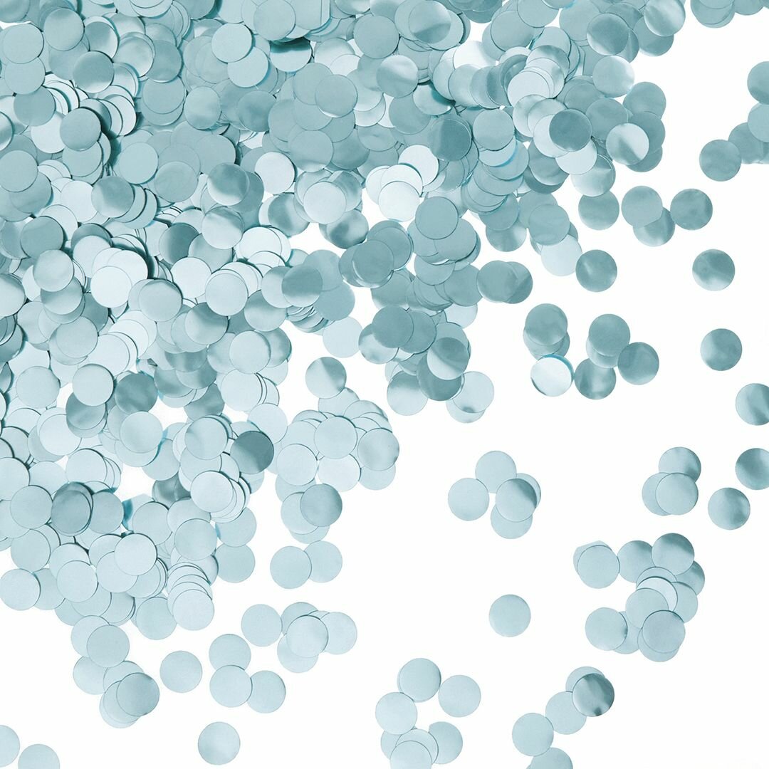 Конфетти Волна веселья Фольга круг голубой хром 1 см 50 г