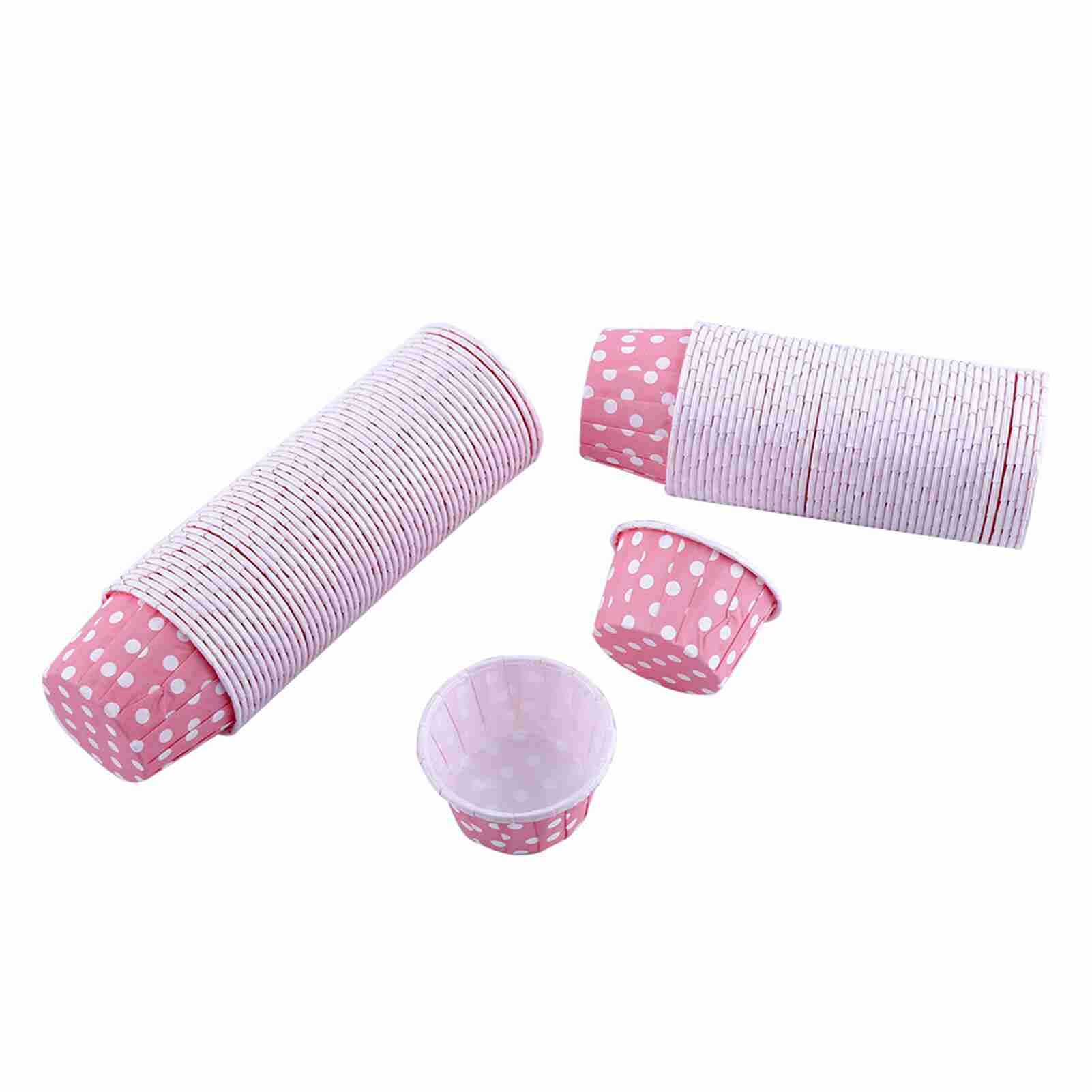 100pcs Paper Cake Cupcake Liner Case Wrapper Muffin Baking Cup for Party Wedding Pink