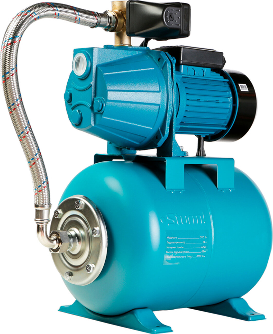 Насосная станция Sturm! WP97120CI, 1200Вт, бак 24 л, насос (чугун)