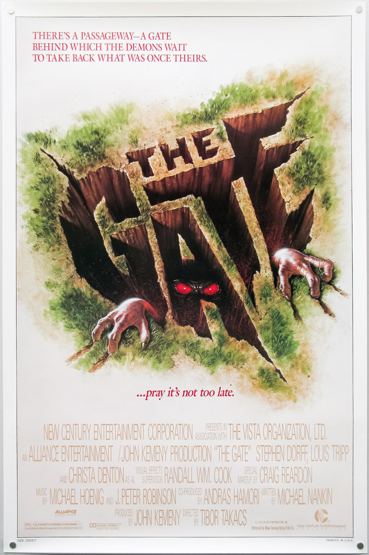 Плакат, постер Врата (The Gate) 1987 на холсте, размер 60х84см
