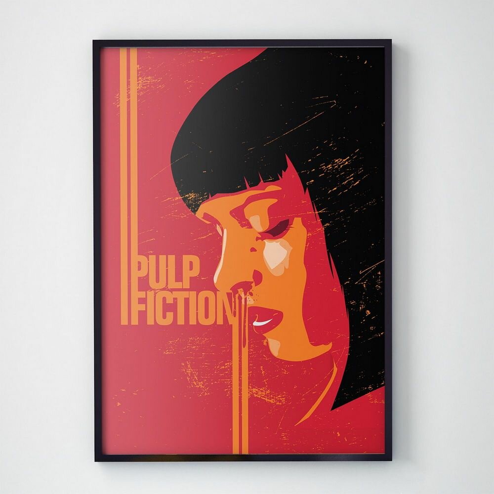 Плакат, постер Криминальное Чтиво (Pulp Fiction) на бумаге, размер 21х30см