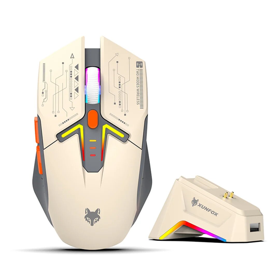 ONIKUMA XUNFOX H2 RGB беспроводная игровая мышь Shimmer с док-станцией