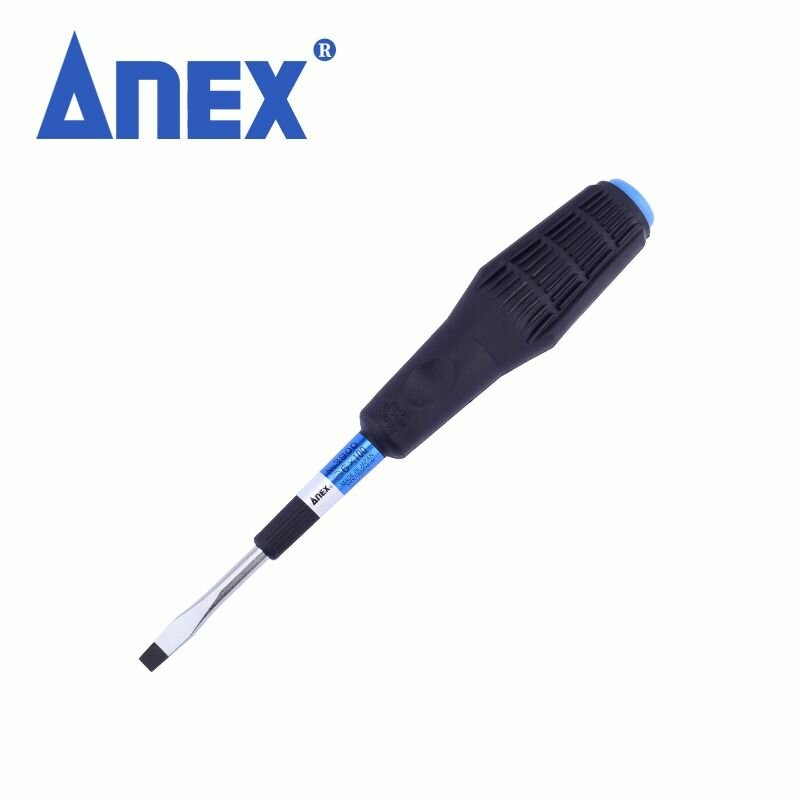 ANEX Плоская отвертка с мягким хвостовиком SL6 x 100 мм Сделано в Японии