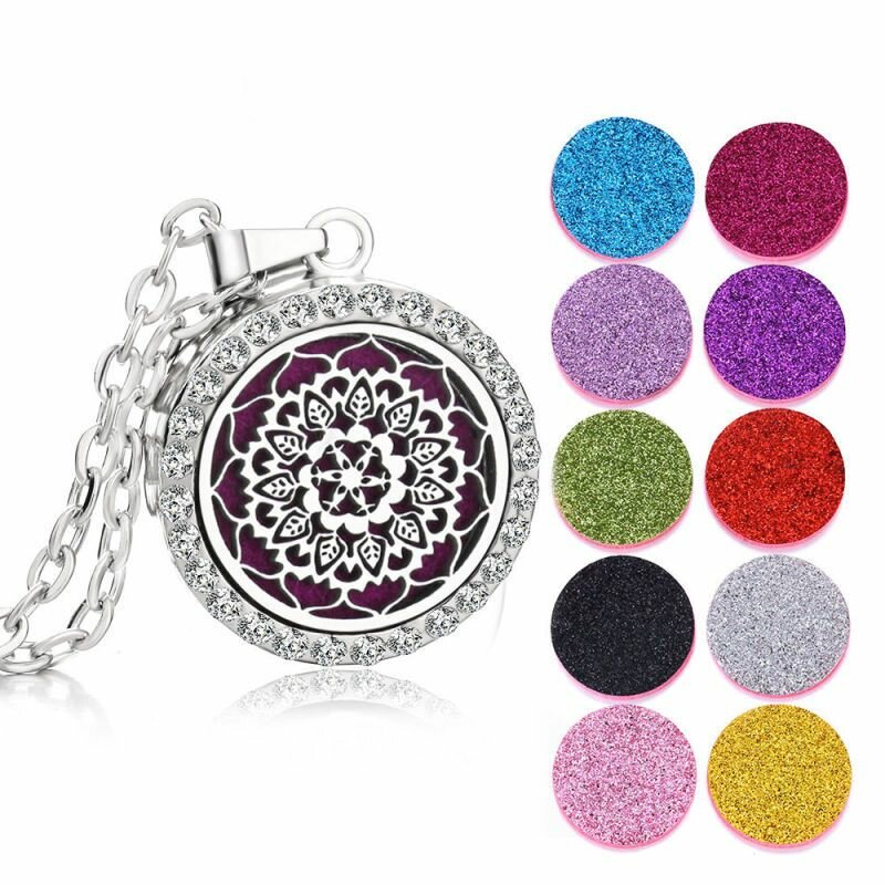 Аромакулон "Подвеска для духов и эфирных масел", розовый, белый