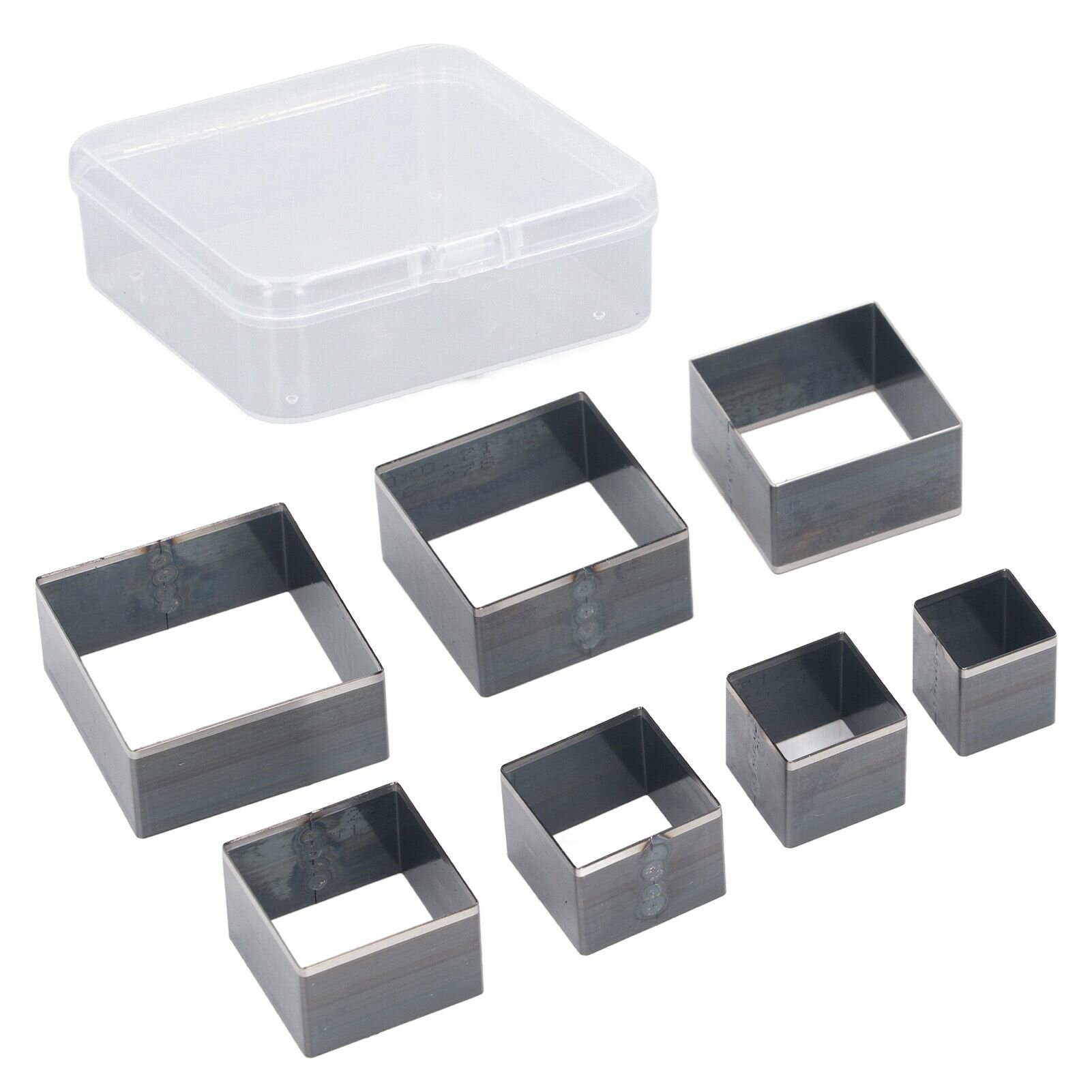 Набор для вырубки кожи из 7 предметов, квадратной формы