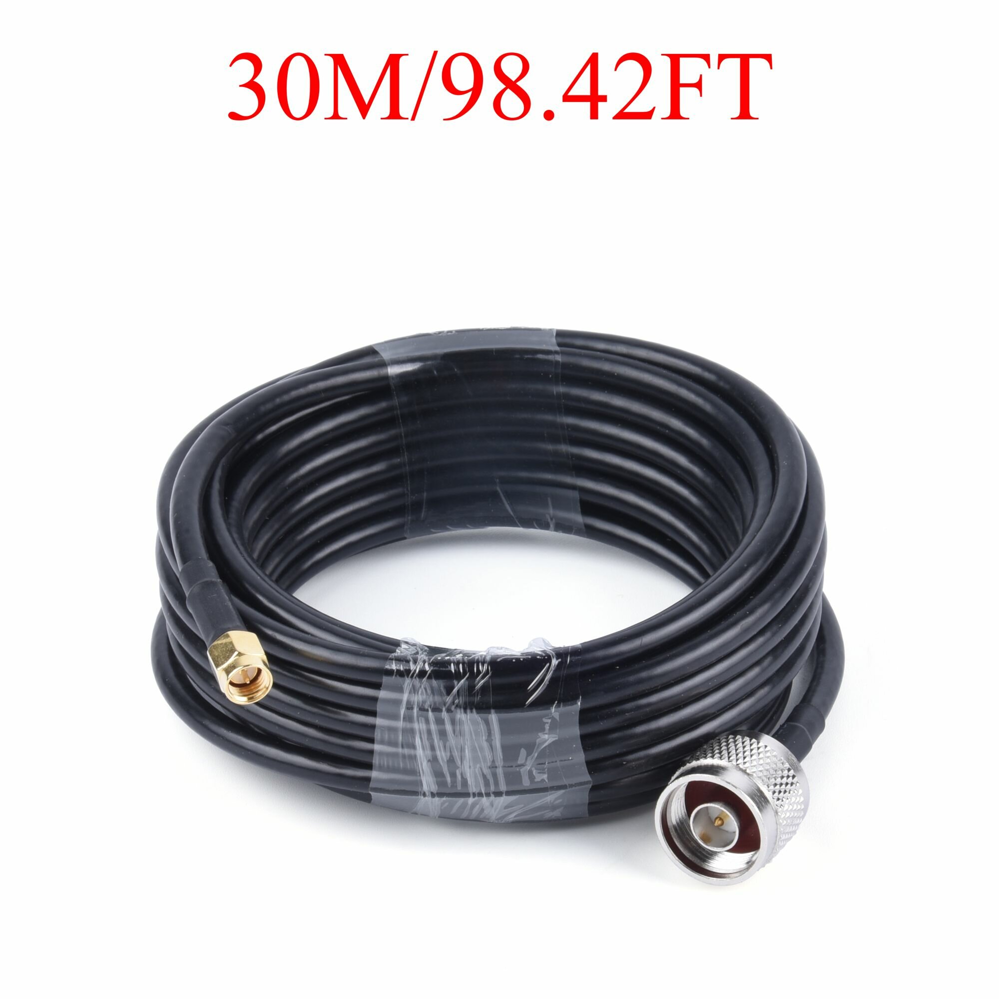 Удлинитель кабеля RP-SMA/N, 30 м, черный матовый