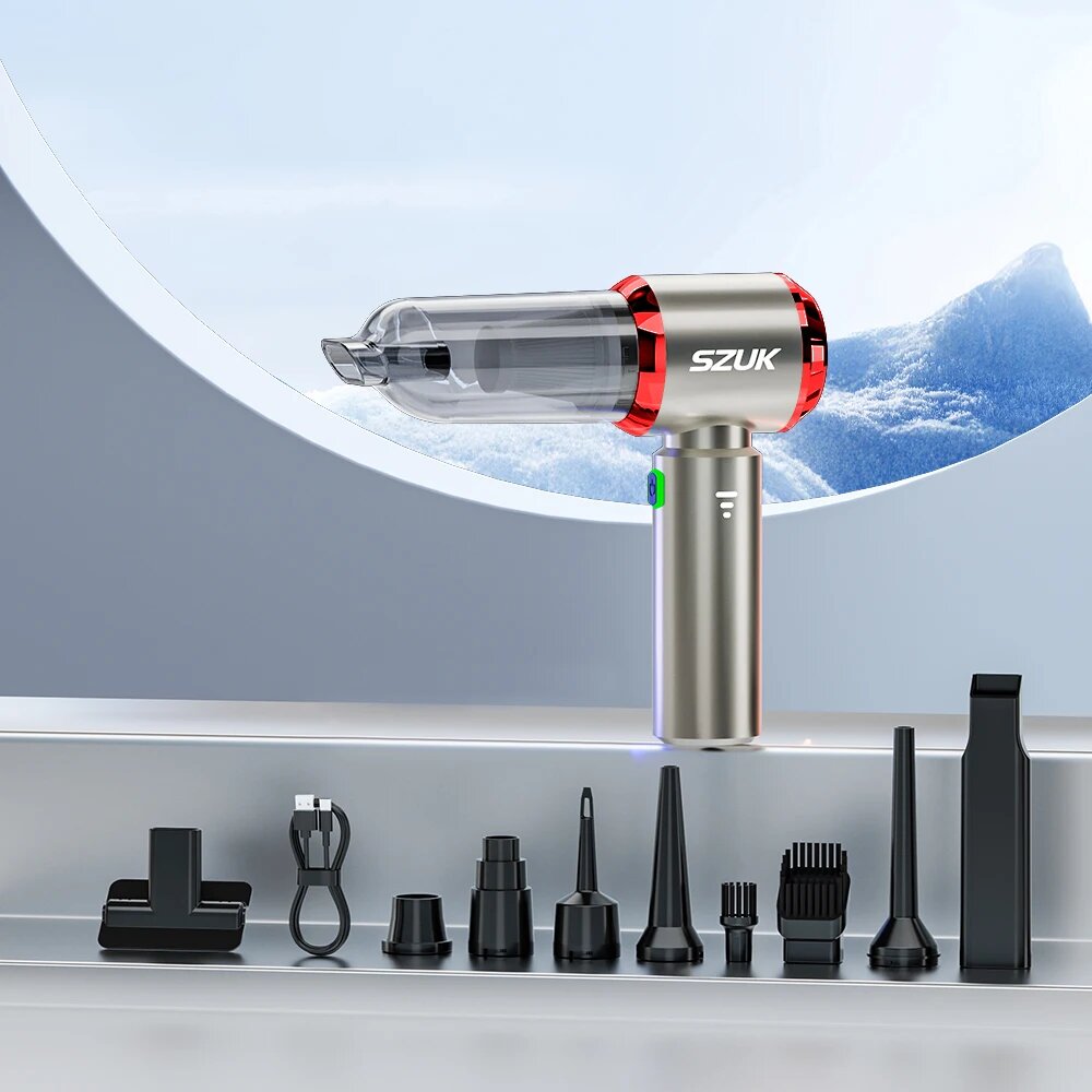 SZUK мини-автомобильный пылесос 985000Pa беспроводной ручной пылесос чистящая машина сильный Max Red