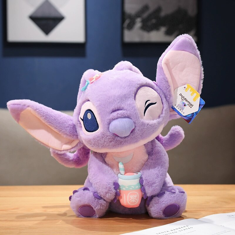 Официальная лицензия Disney Стич Анки Плюшевая игрушка 32 см Подарок на день рождения для девочек с лазерной защитой