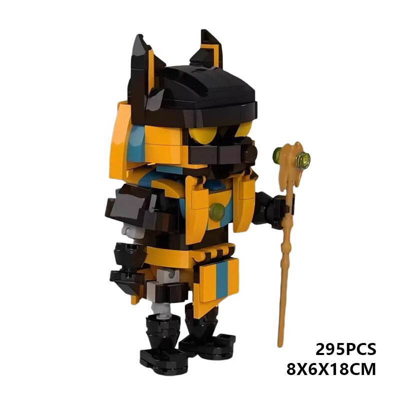 Строительные блоки MOC совместимы с LEGO Creative Анубис, египетский бог смерти, кирпичная пирамида, модель орнамента.