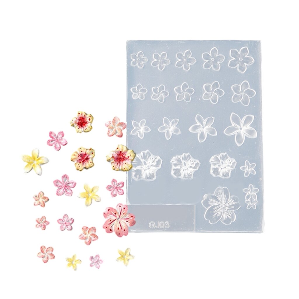 Многофункциональный прочный набор силиконовых форм для сакуры для маникюра, портативный для работы с эпоксидной смолой и гипсом, различные размеры