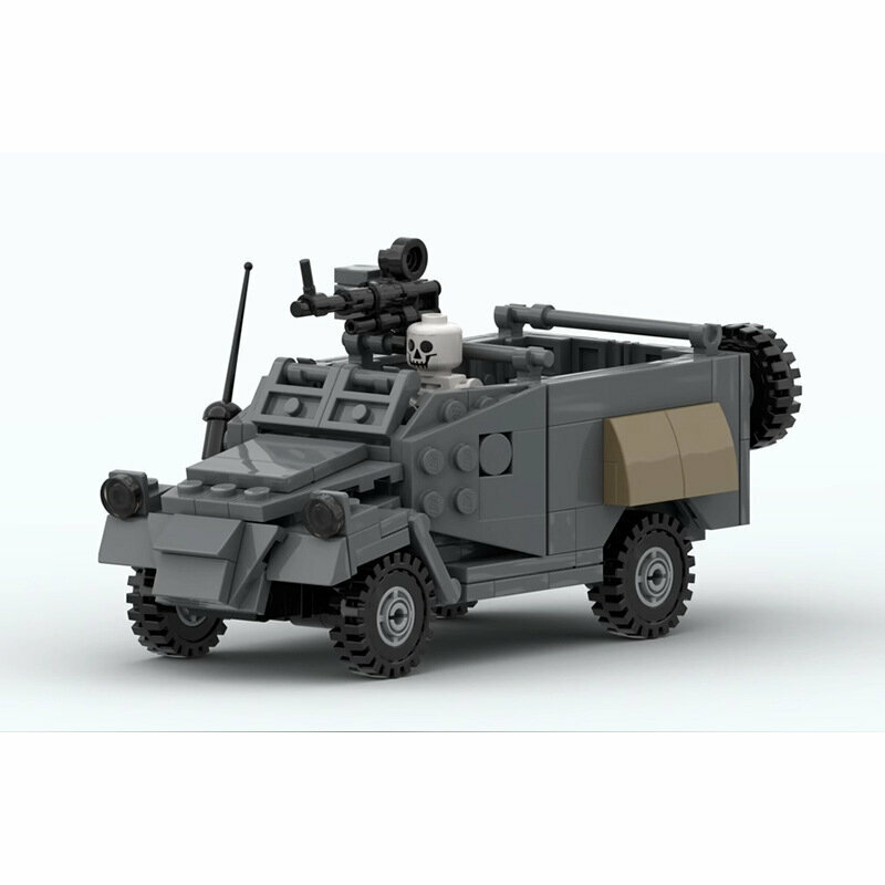 MOC-152100 БТР-40, бронированная разведывательная машина времен Второй мировой войны, собранные строительные блоки, креативные игрушки для детей