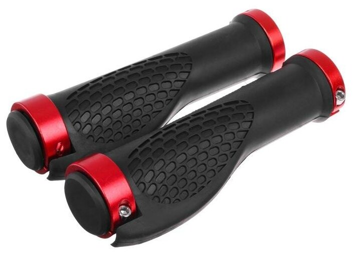 Грипсы ТероПром 4089547 130 мм, Dream Bike, lock on 2 шт, посадочный диаметр 22,2 мм, цвет красный, 4089547