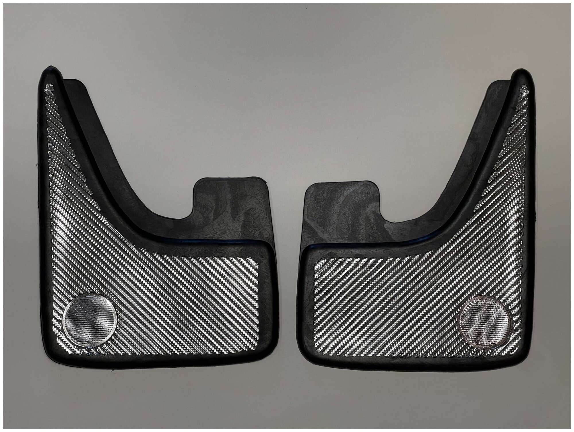 Брызговики универсальные 3D металлик (катафот), комплект из 2 шт