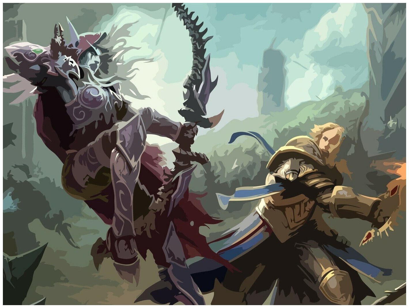 Картина по номерам на холсте world of warcraft сильвана - 1898