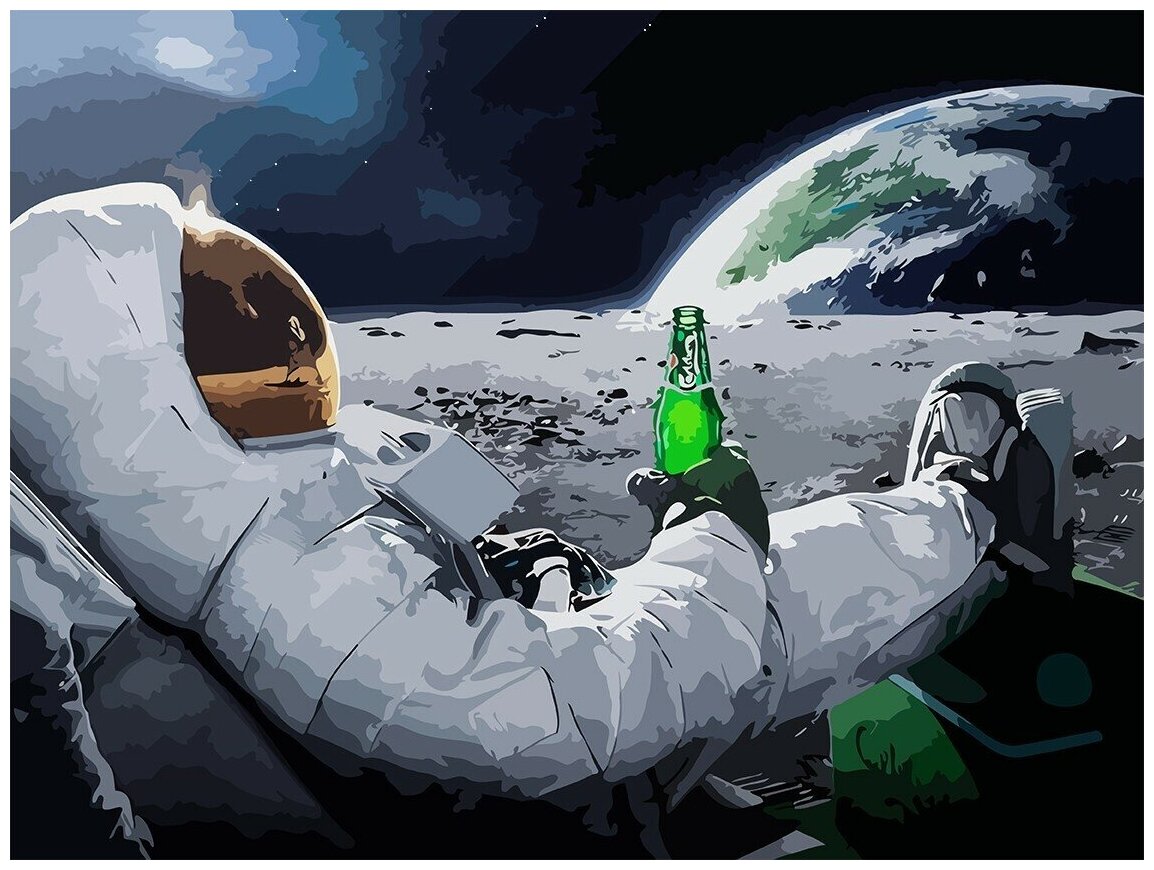 Картина по номерам на холсте космос космическая гармония - 6836 Г 30x40