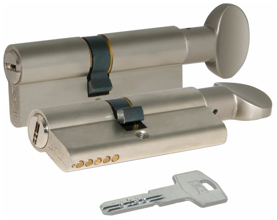 Цилиндровый механизм с вертушкой 164 BM/90 (35+10+45) mm никель 5 кл.