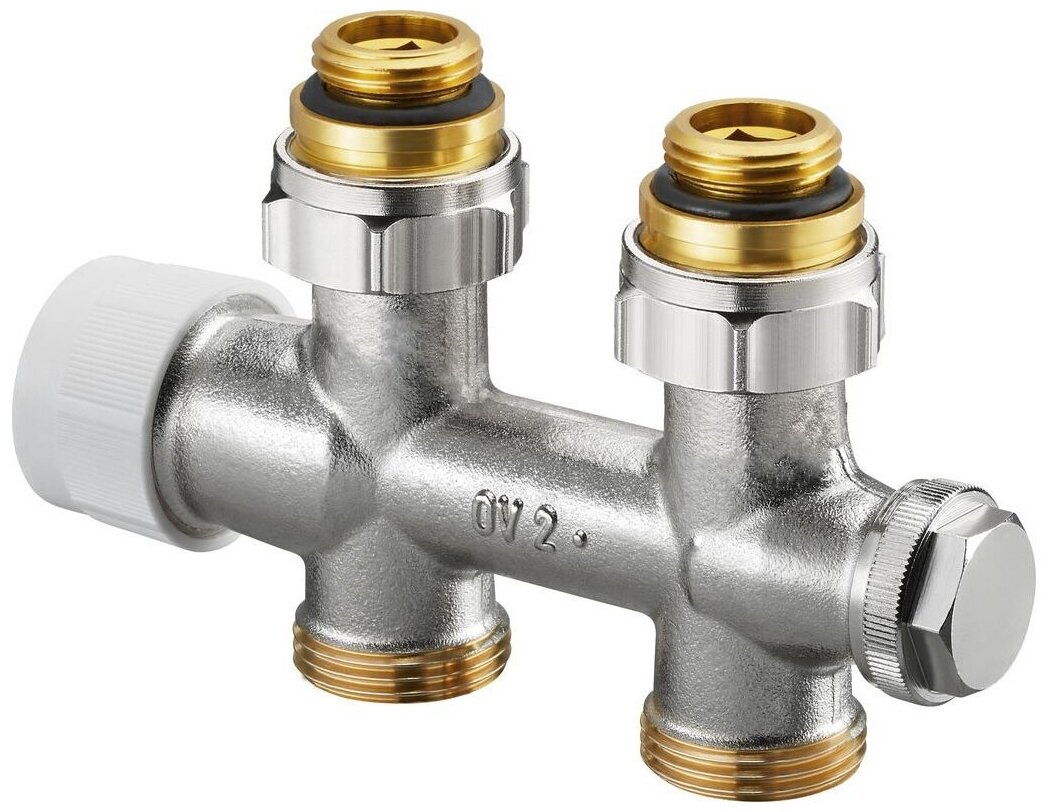 Oventrop Вентиль "Multiblock T" IG прямой 1/2" НГ x 3/4" НР с преднастройкой, для 2-х трубных систем