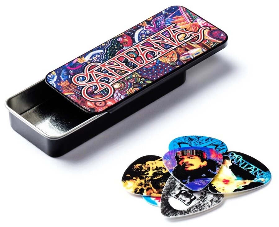 SANPT01M Carlos Santana Медиаторы 6шт, средние, в коробочке, Dunlop
