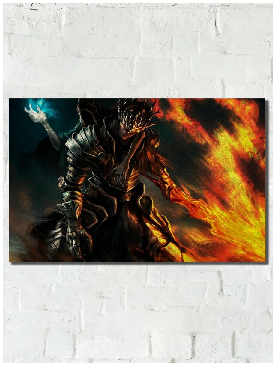 Картина интерьерная на рельефной доске ОСП игра Dark Souls - 6784 Г