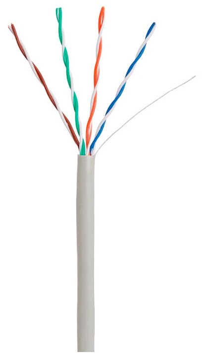 Витая пара NETLAN UTP кат.5e 4 пары CU 305м. серый (EC-UU004-5E-PVC-GY)