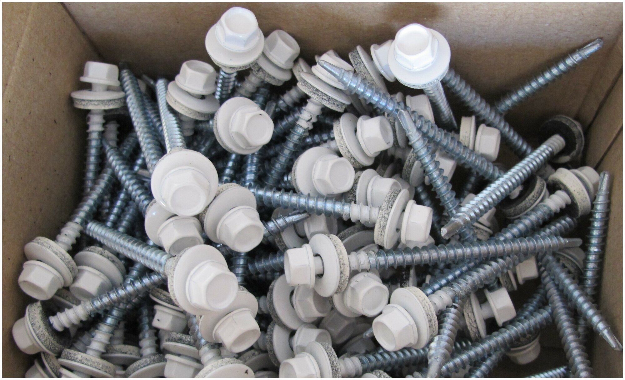 Саморез кровельный 4.8 x 70 мм 100 шт. RAL 9003 Белый