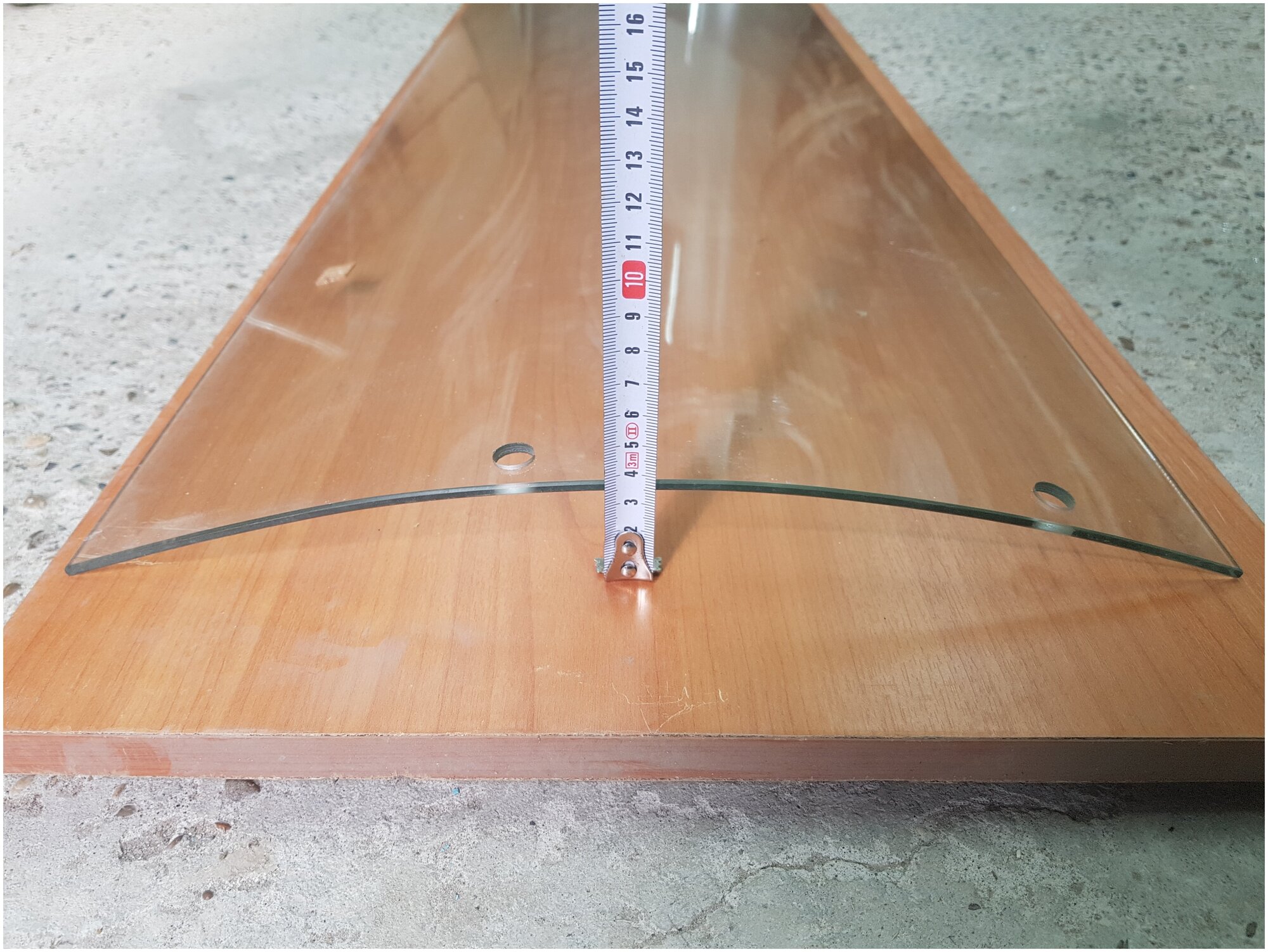 Дверца прозрачная закаленная для душевых кабин 1480х375 мм радиальная