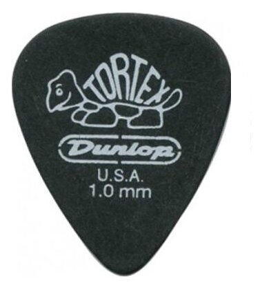 488P1.0 Tortex Pitch Black Standard Медиаторы 12шт, толщина 1,00мм, Dunlop