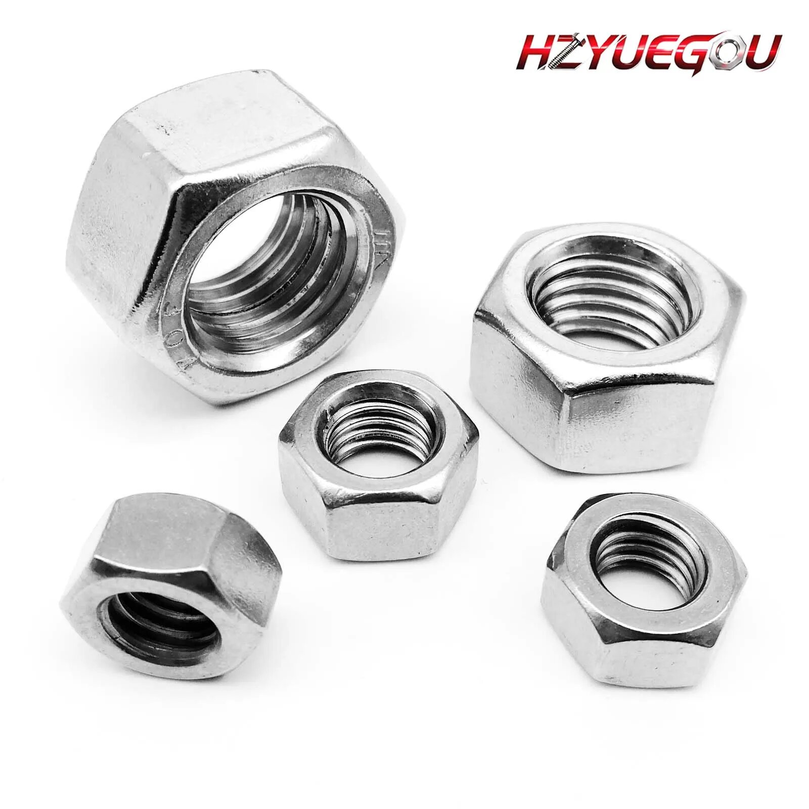 Гайки HZYUEGOU из нержавеющей стали, 50pcs UNC 6-32