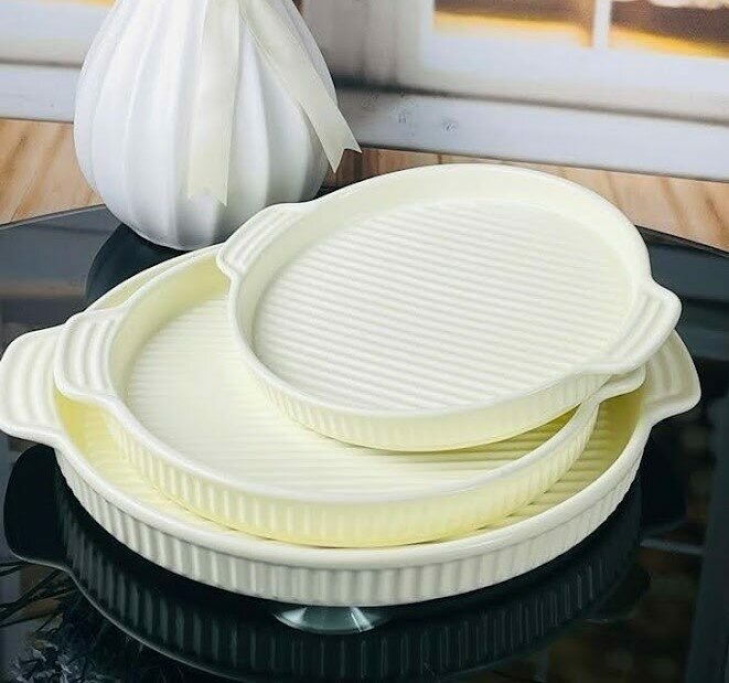 Круглое блюдо для запекания 21,5см Фарфор 1 шт.